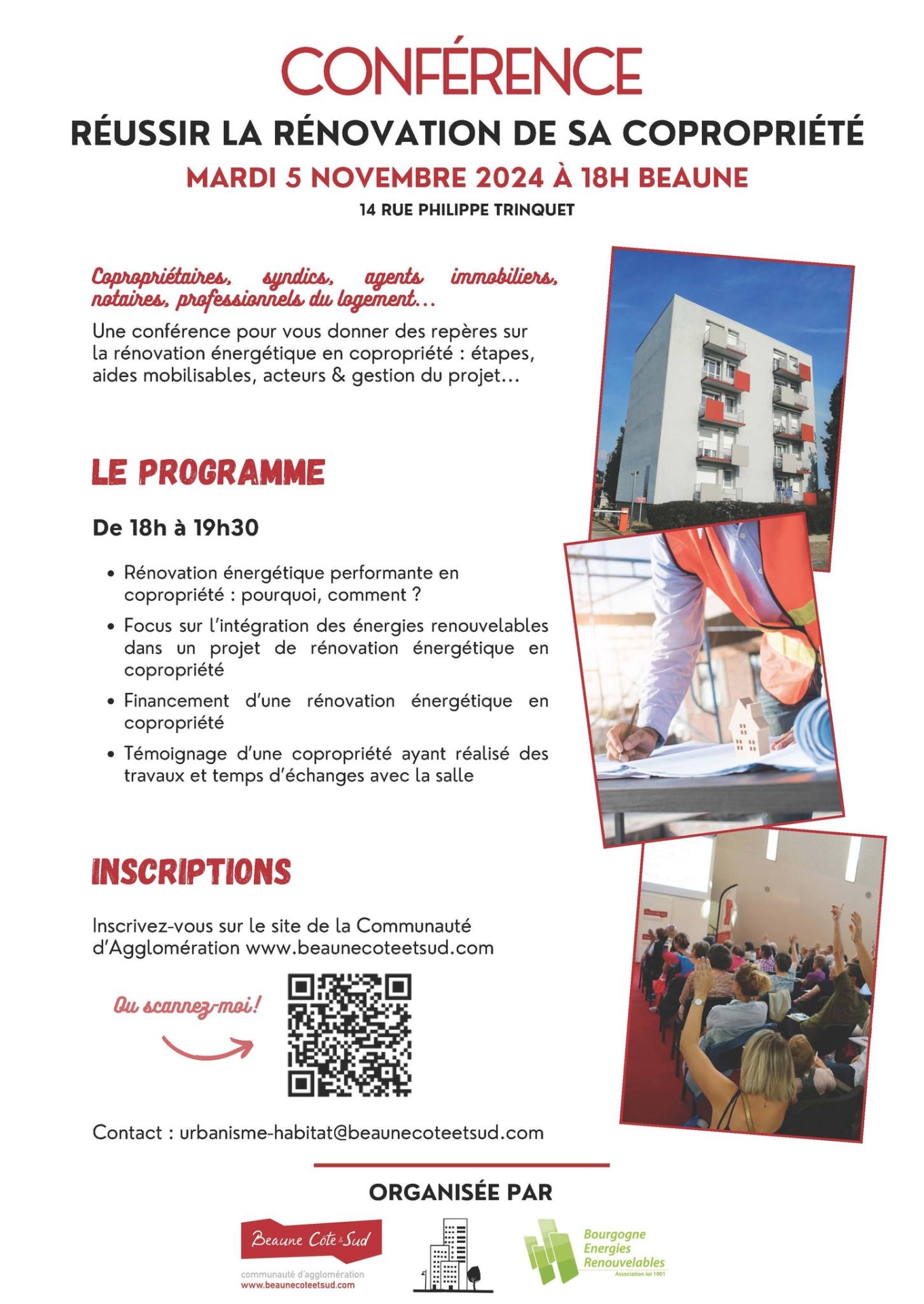 Conférence « Réussir la rénovation de sa copropriété » à Beaune : Un ...