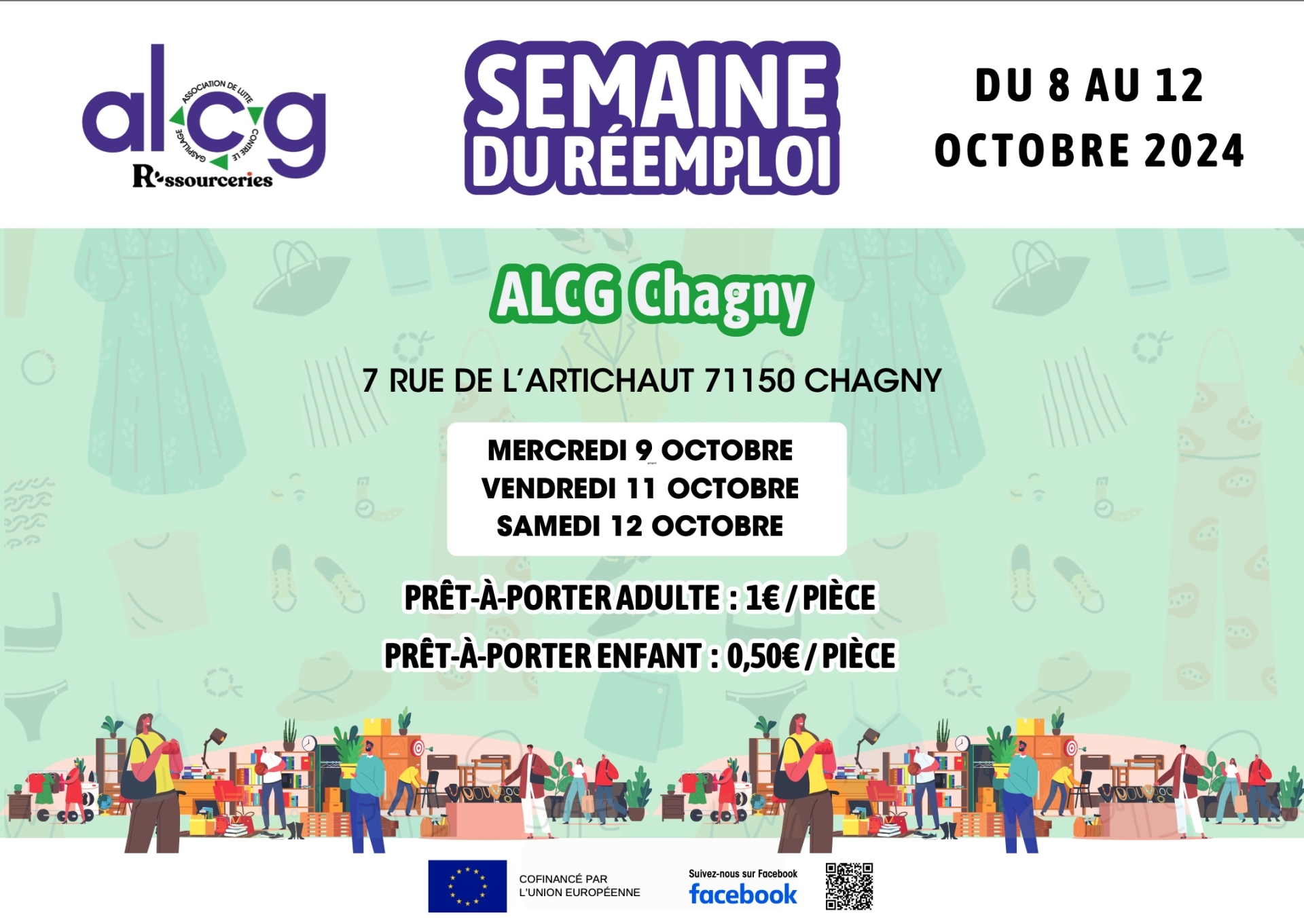 Chagny - Semaine du Réemploi de l'ALCG : du 8 au 12 octobre adoptez la seconde main et soutenez ...