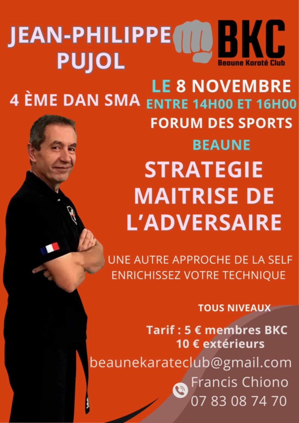 Beaune Karaté Club accueille Jean-Philippe Pujol pour un stage de self ...